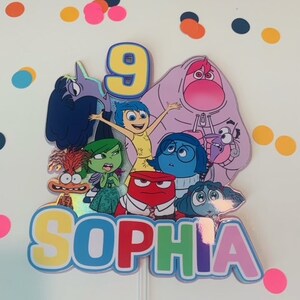 Inside Out 2, Emotions Cake Topper, Inside Out Party, Joy, Ennui ...