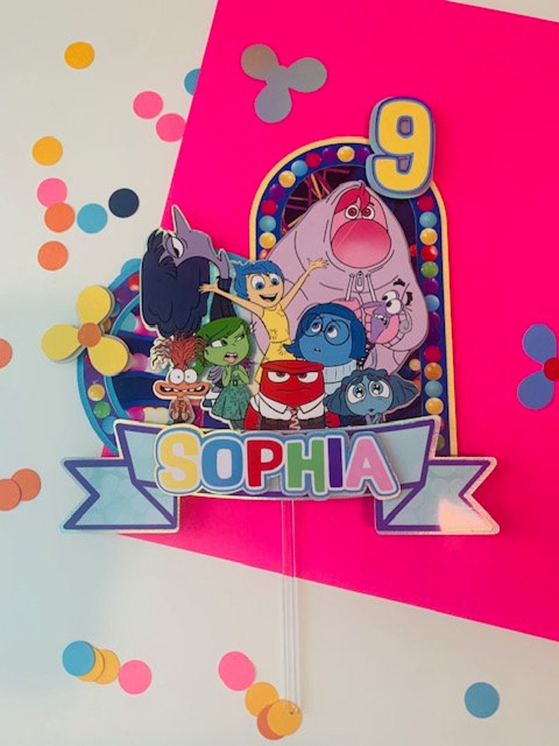 Inside Out 2, Emotions Cake Topper, Inside Out Party, Joy, Ennui ...