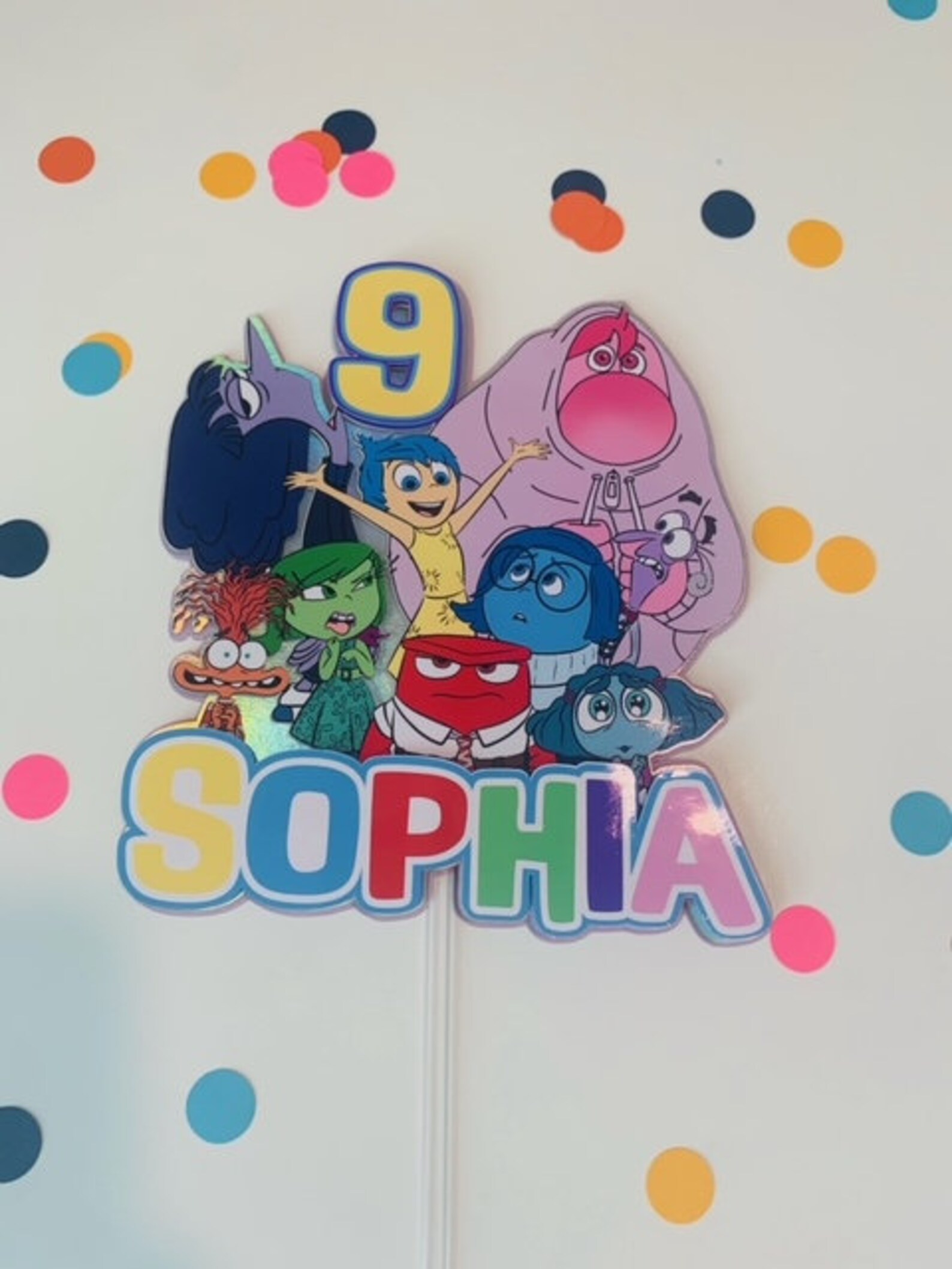 Inside Out 2, Emotions Cake Topper, Inside Out Party, Joy, Ennui ...