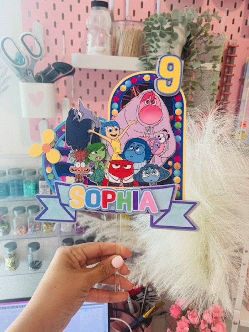 Inside Out Party 2, Emotions Cake Topper, Inside Out Party, Joy, Ennui ...