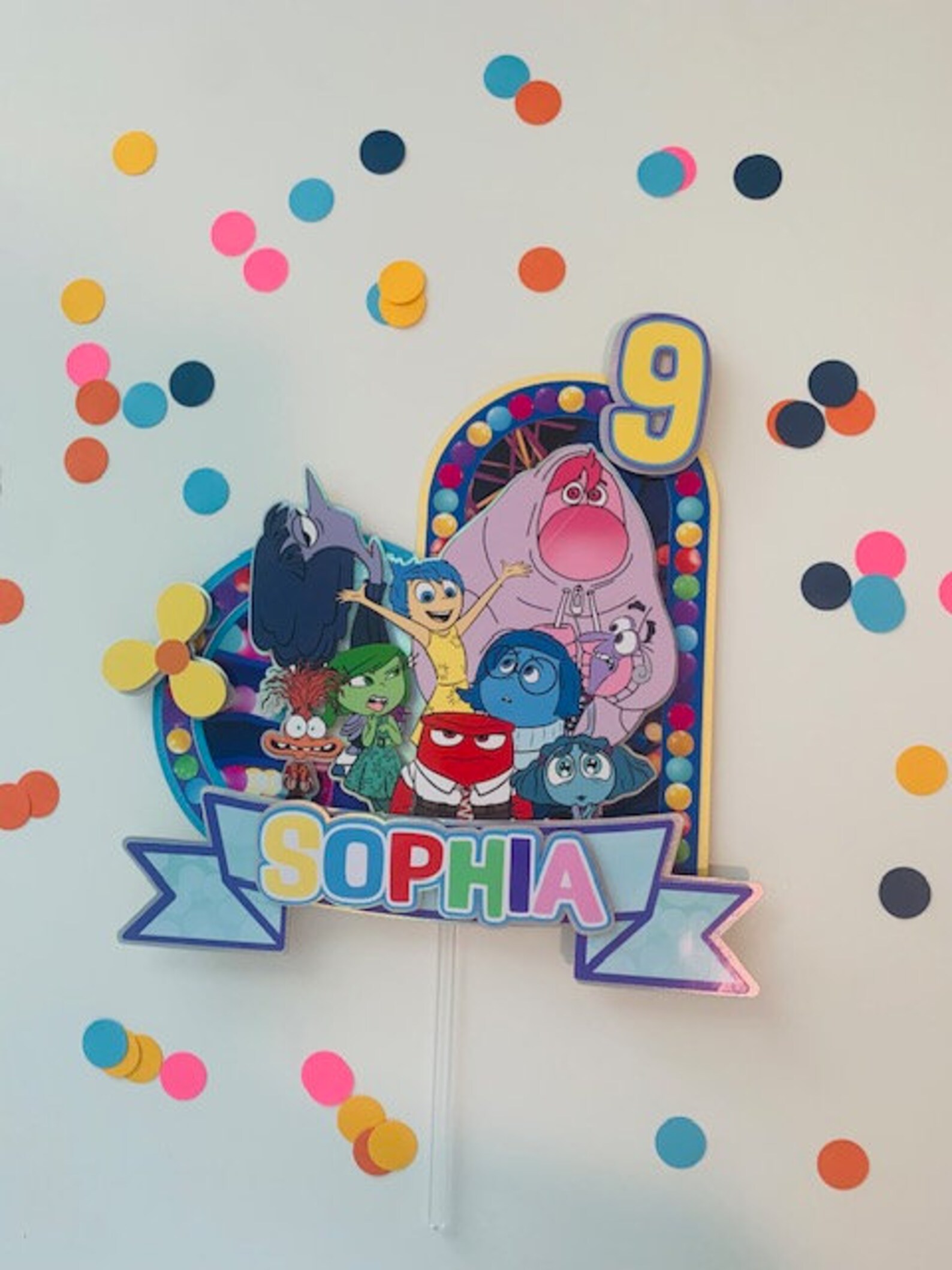 Inside Out 2, Emotions Cake Topper, Inside Out Party, Joy, Ennui ...