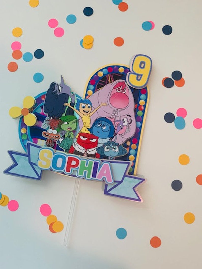 Inside Out 2, Emotions Cake Topper, Inside Out Party, Joy, Ennui ...