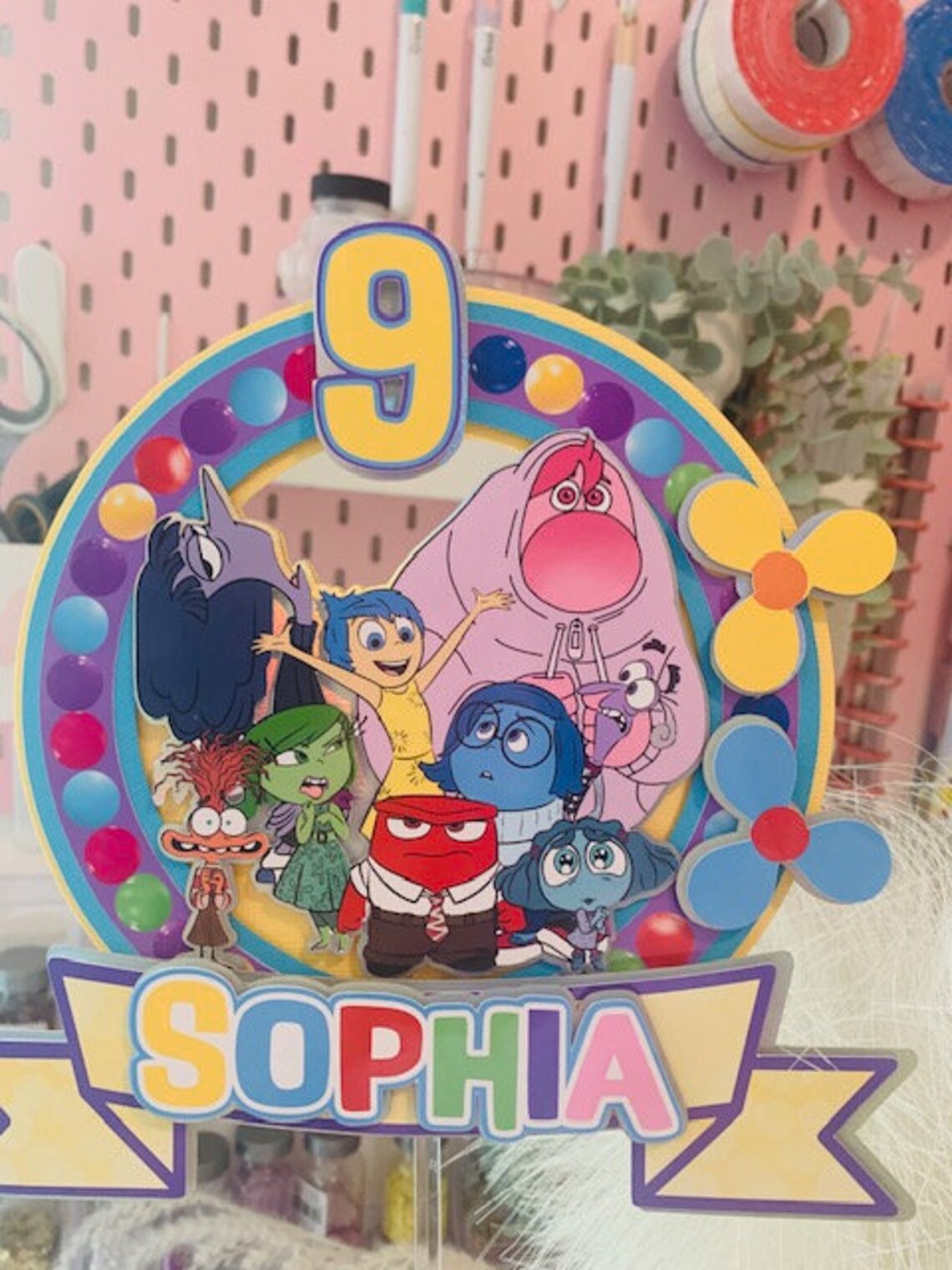 Inside Out 2, Emotions Cake Topper, Inside Out Party, Joy, Ennui ...