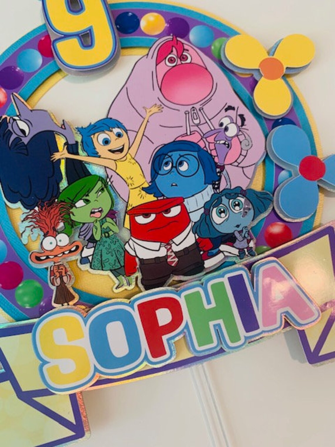 Inside Out 2, Emotions Cake Topper, Inside Out Party, Joy, Ennui ...