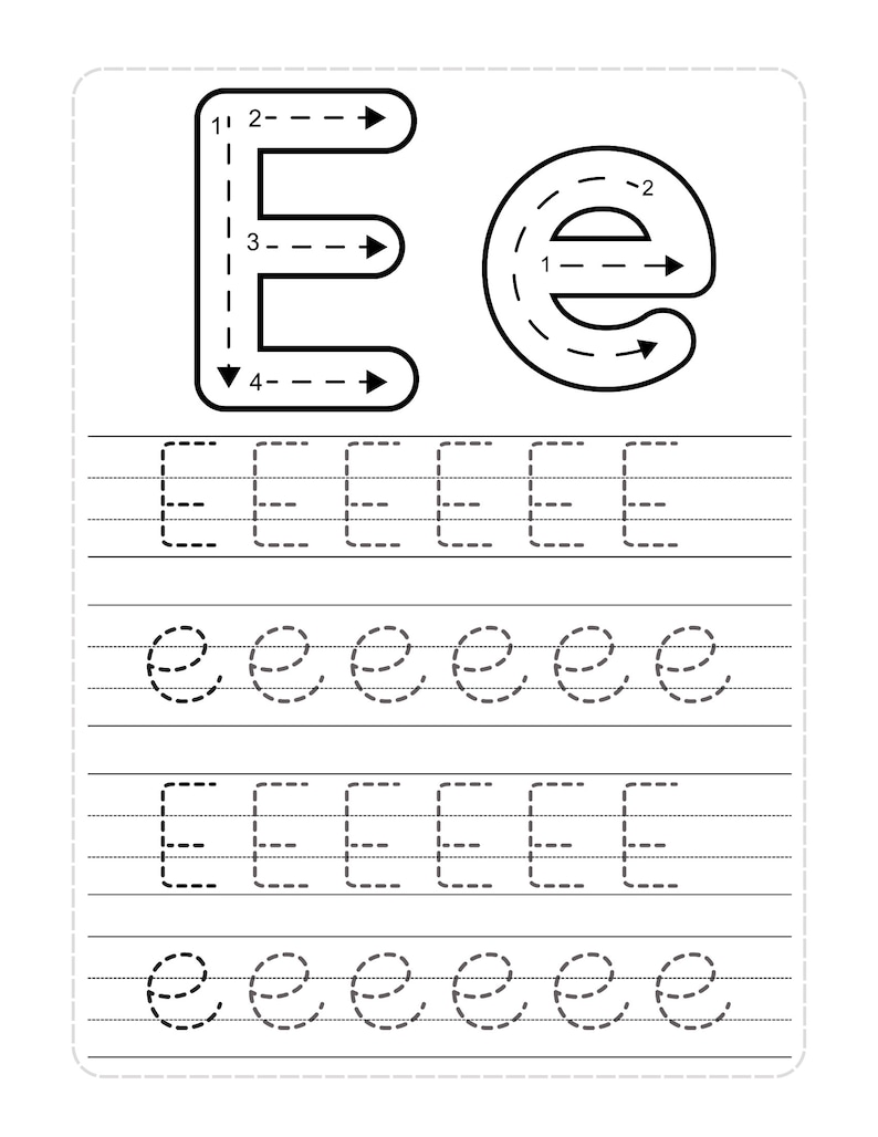 136 Pages Printable, ABC Color & Trace: Learning to Trace Kids Activity ...