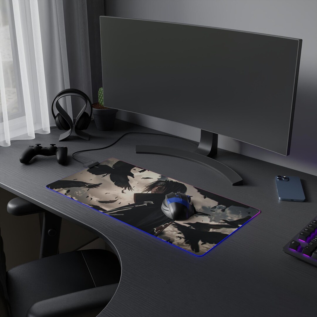 Itachi Uchiha LED Gaming Mousepad - Naruto Anime Inspired, Mangekyo ...