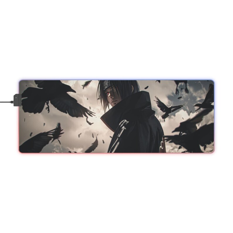 Itachi Uchiha LED Gaming Mousepad Naruto Anime Inspired, Mangekyo ...