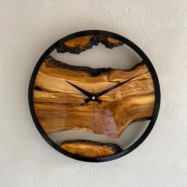Natural Wood Clock - Etsy