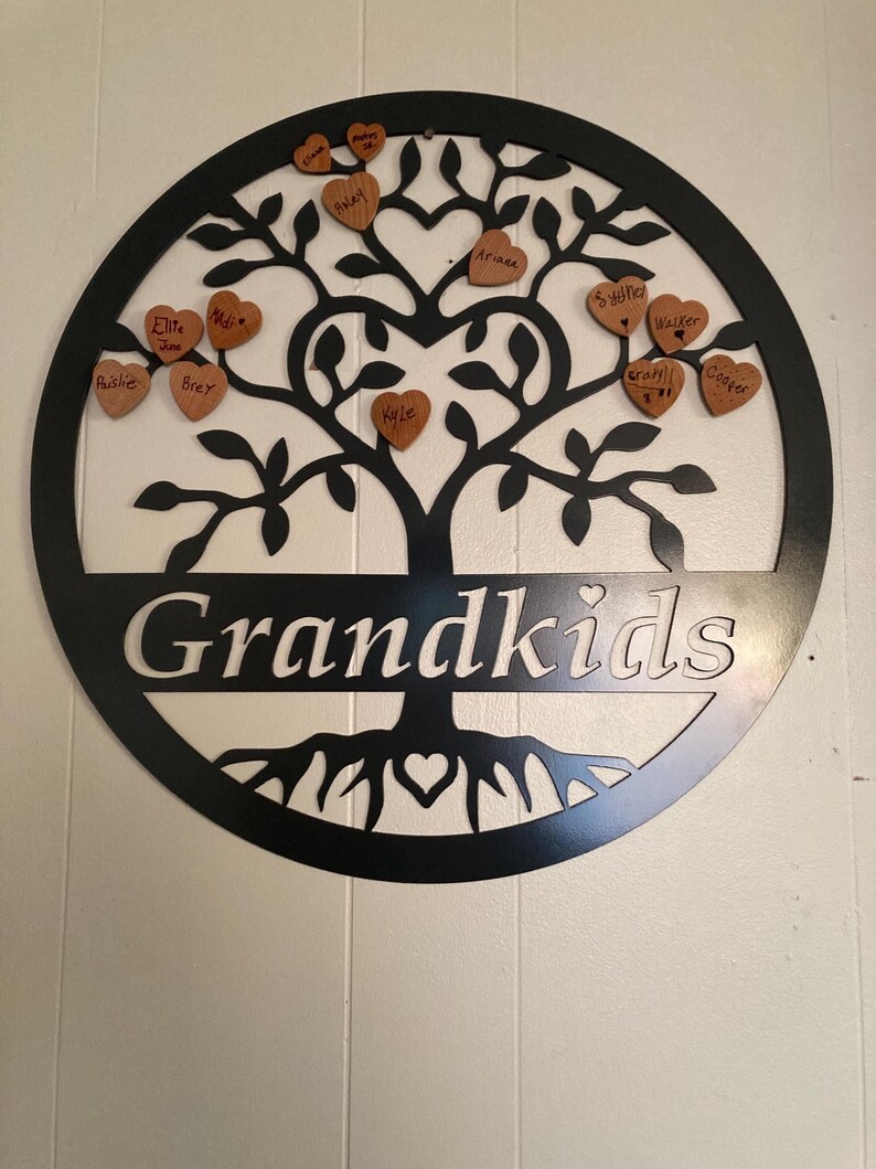 Grandkids or Family Tree Sign - Etsy
