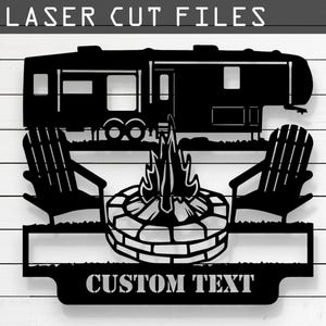 Customizable Camper Van Camping Laser Cut, Vector Files - SVG, DXF, Ai ...