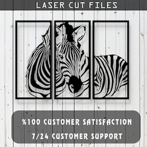 Zebra Laser Cut SVG/DXF File | Metal Art Wall Art, Engraving Decal ...