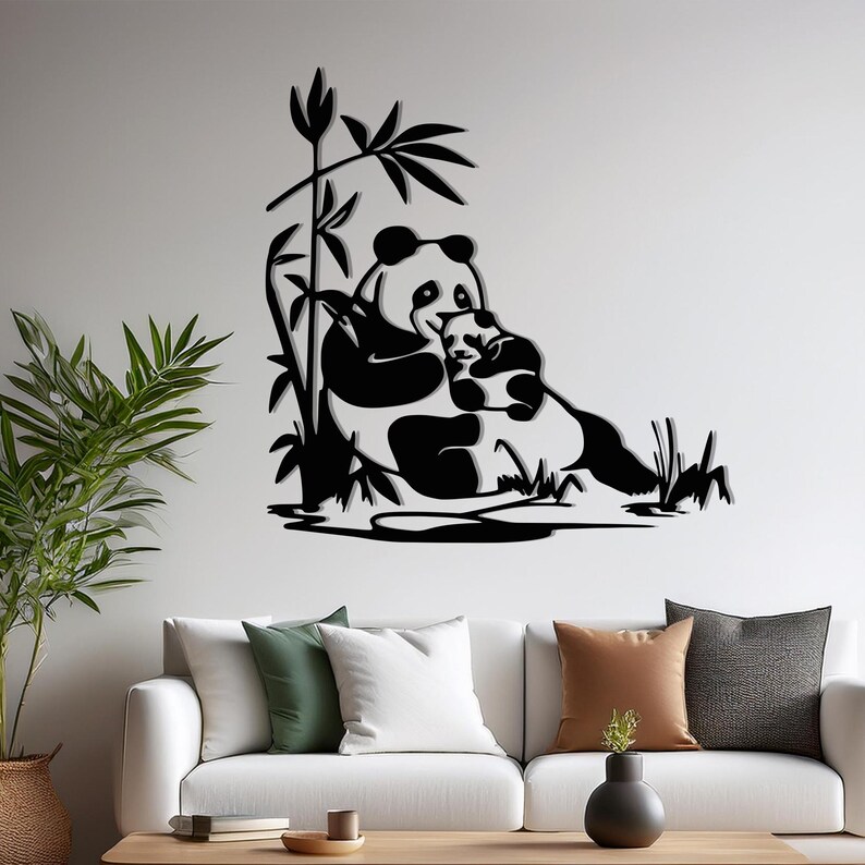 Decorative Panda Laser Cut Vector Design SVG DXF Ai Pdf Files for ...