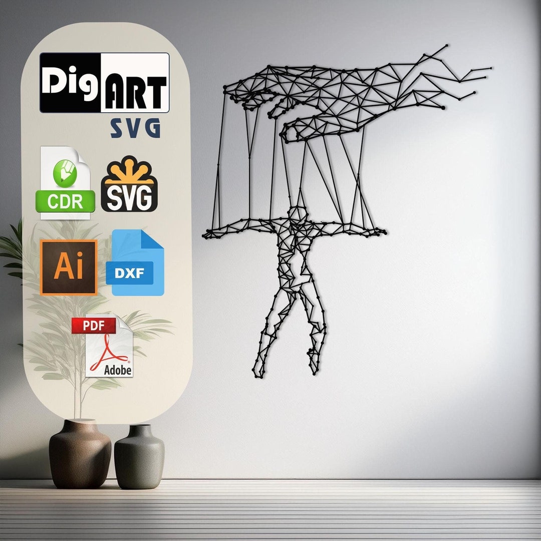 Geometric Puppet and Hand Laser Cut Design– SVG, DXF, Ai, Pdf Files for ...