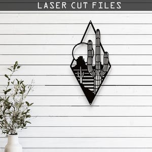 Decorative Cactus Laser Cut Vector Design – SVG, DXF, Ai, Pdf Files for ...