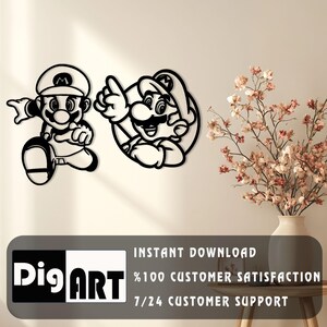Decorative Super Mario Laser Cut Vector Design– SVG, DXF, Ai, Pdf ...