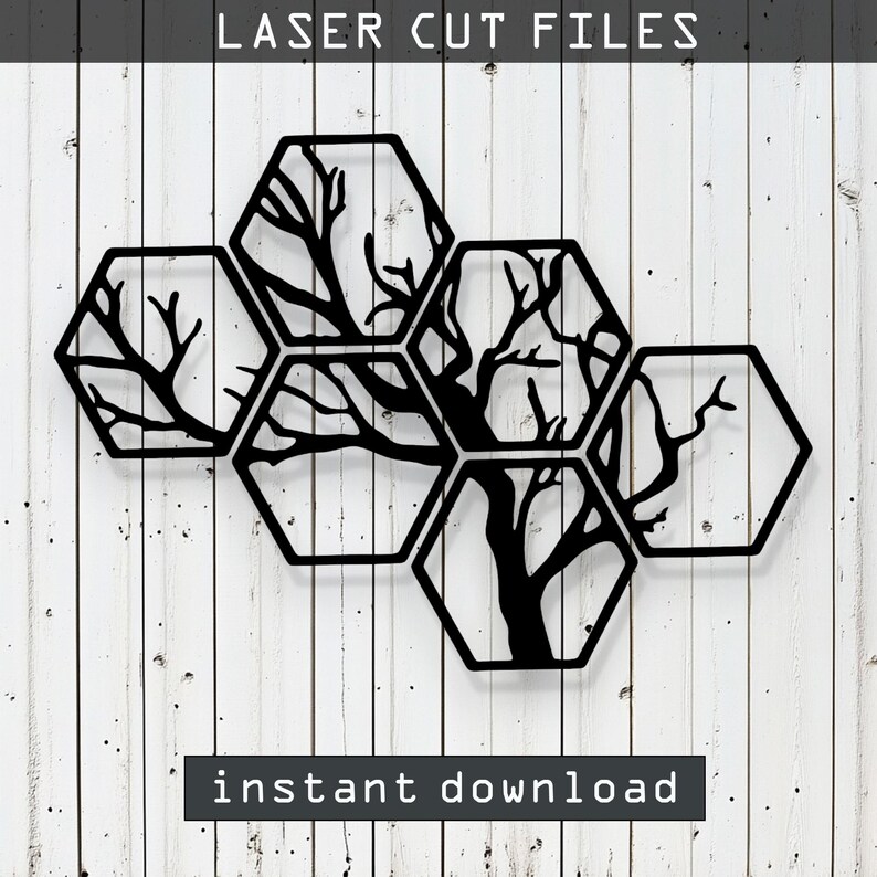 Decorative Tree Branch Laser Cut Vector Design – SVG, DXF, Ai, Pdf ...