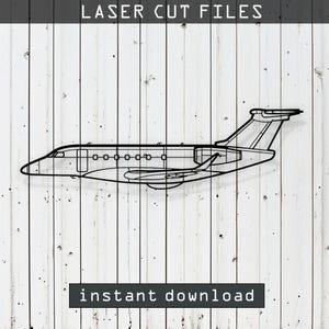 Praetor 600 Airplane Silhouette Laser Cut Vector Design – SVG, DXF ...