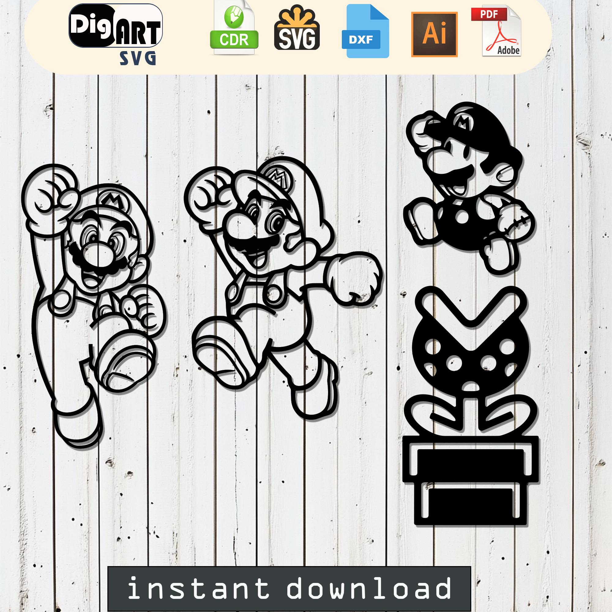 15 Mario Bros Bundles - Super Mario, Luigi, Mario, and Mushroom Laser ...