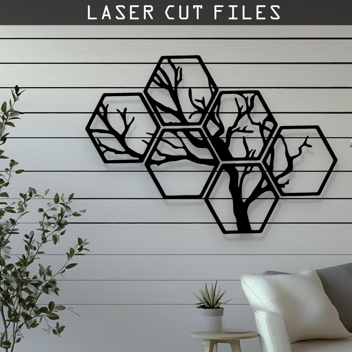 Decorative Tree Branch Laser Cut Vector Design – SVG, DXF, Ai, Pdf ...