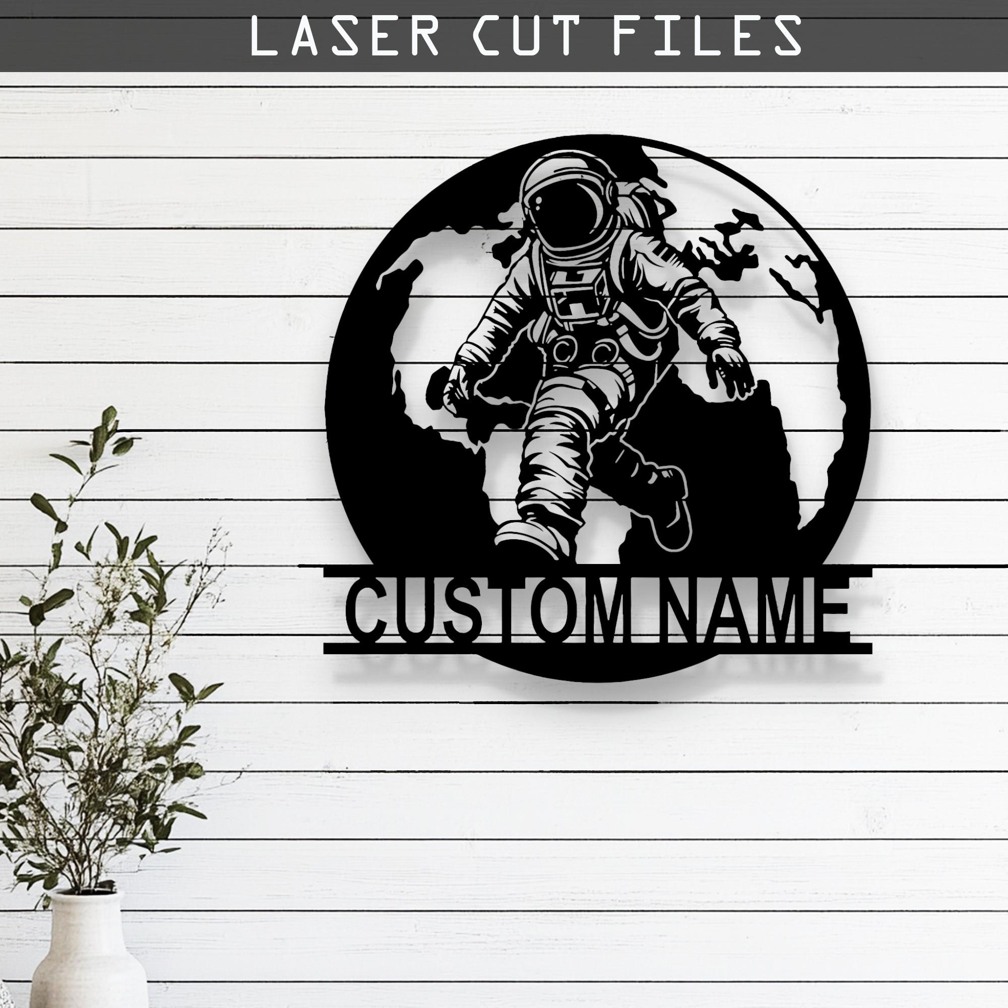 Customizable Space Astronaut Laser Cut Vector Files - SVG, DXF ...