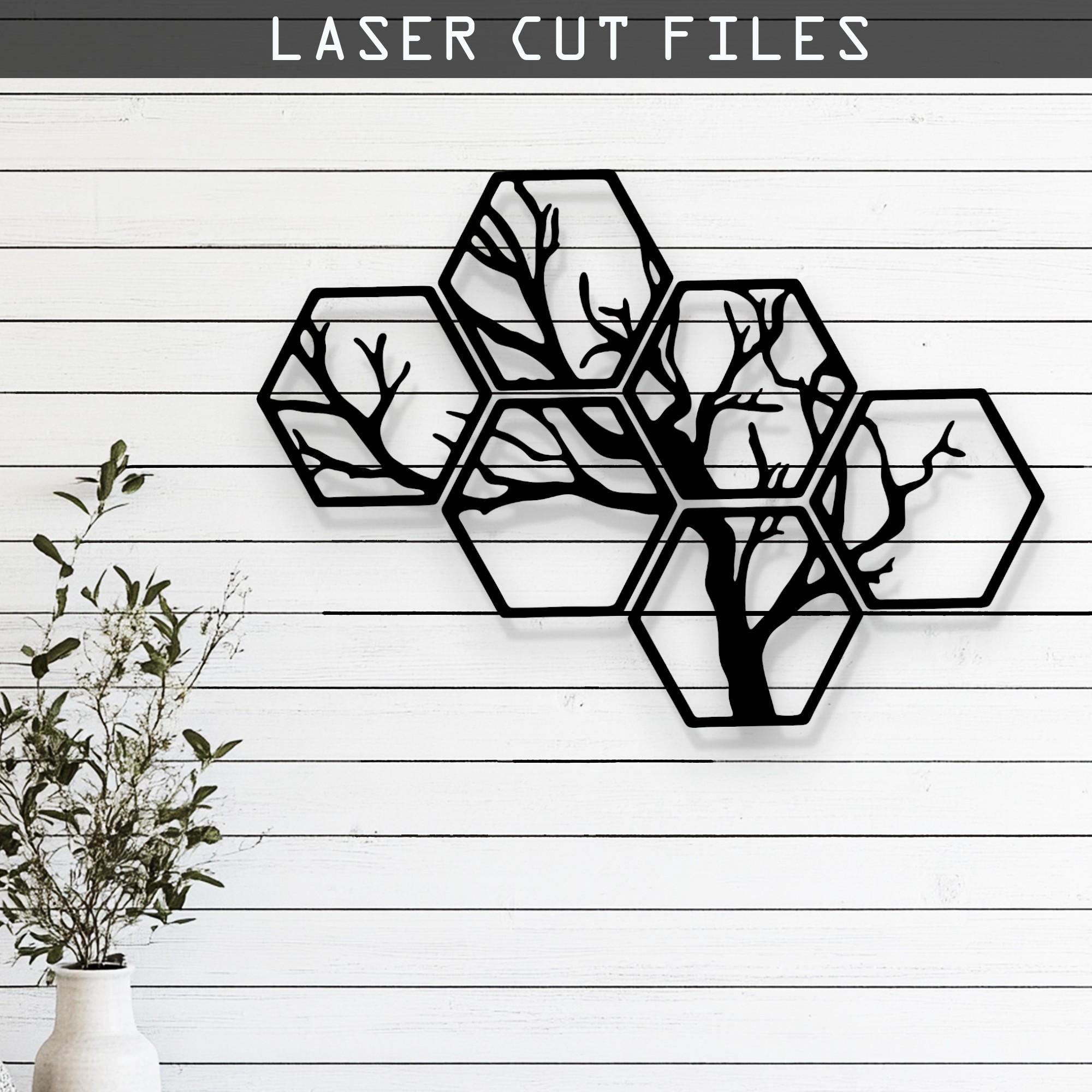 Decorative Tree Branch Laser Cut Vector Design – SVG, DXF, Ai, Pdf ...