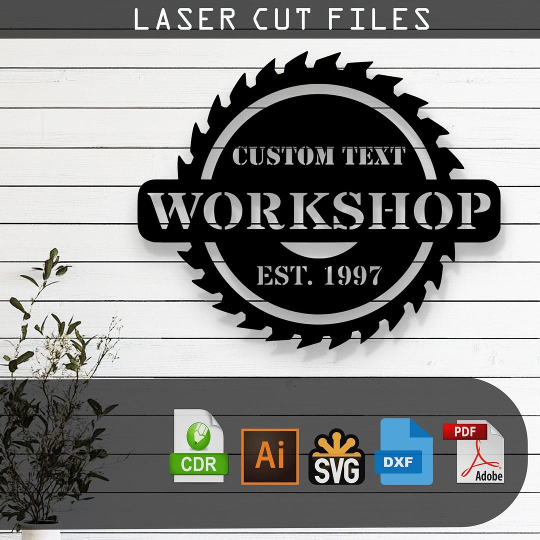 Customizable Workshop Laser Cut Vector Files - SVG, DXF, Glowforge ...