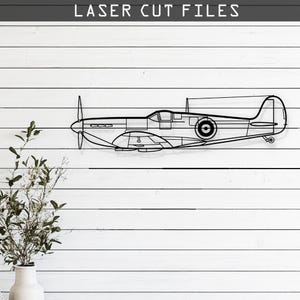 Spitfire Mk. II Airplane Silhouette Laser Cut Vector Design – SVG, DXF ...