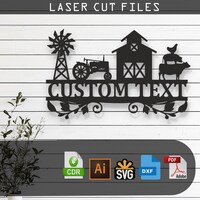 Horse Farm DXF File for CNC and Laser Cutting, SVG for Cricut ...
