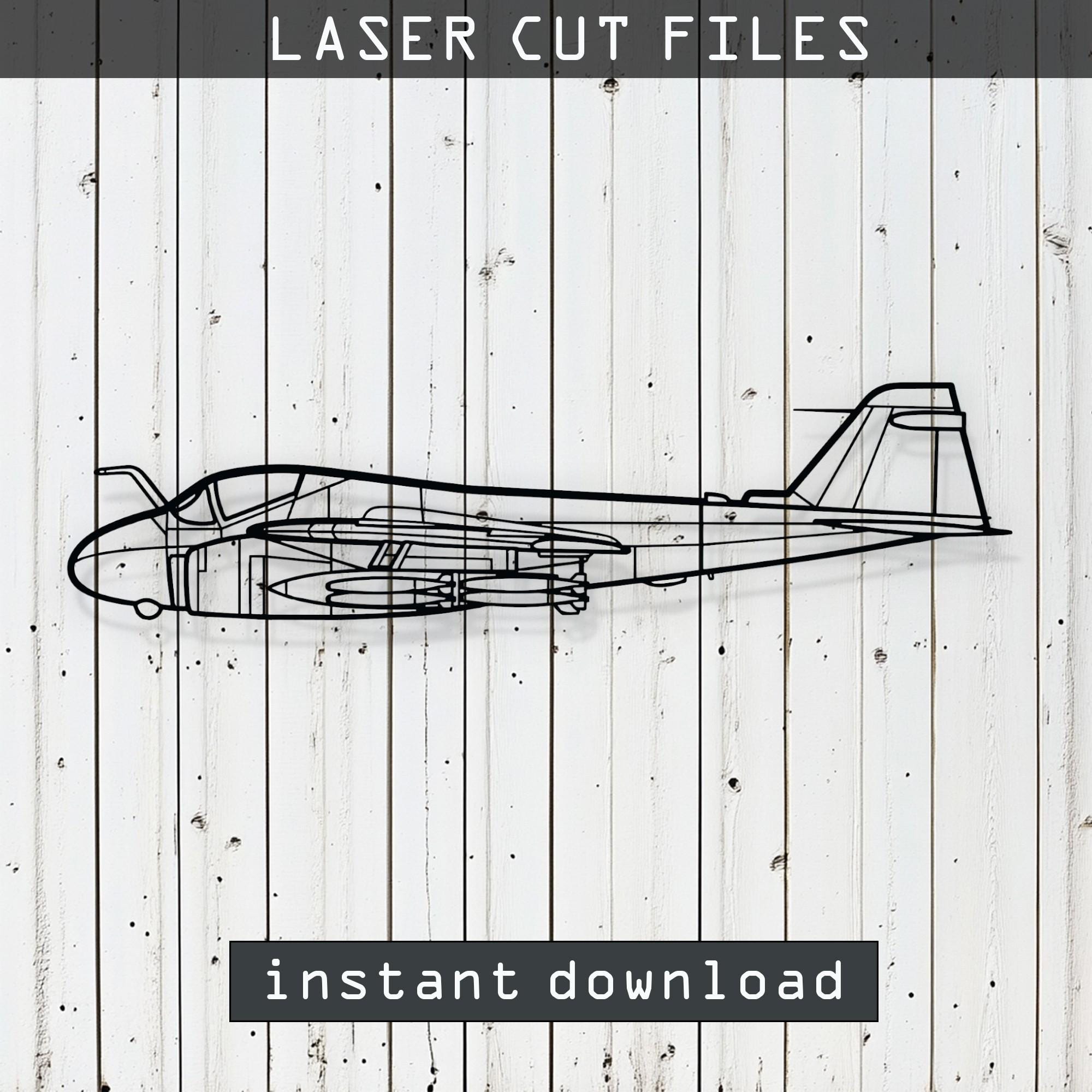 A-6 Intruder Airplane Silhouette Laser Cut Vector Design SVG, DXF, Pdf ...