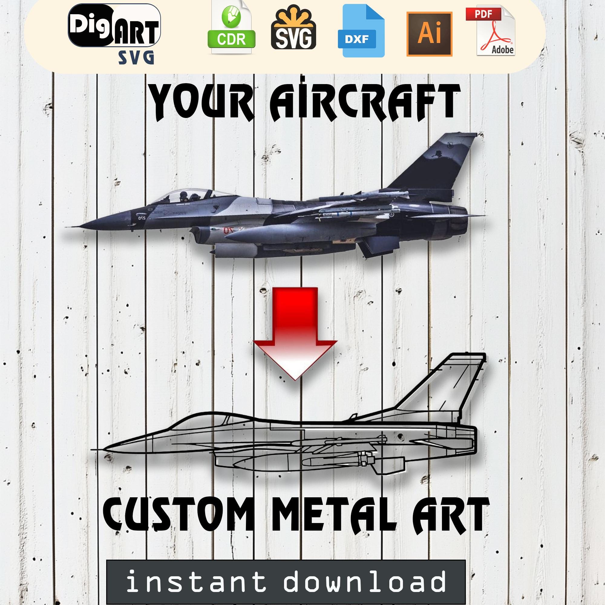 15 Airplane Bundles – SVG, DXF, Ai, Pdf Files for Glowforge, Cricut ...