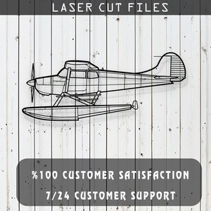 170B Float Airplane Silhouette Laser Cut Vector Design – SVG, DXF Files ...