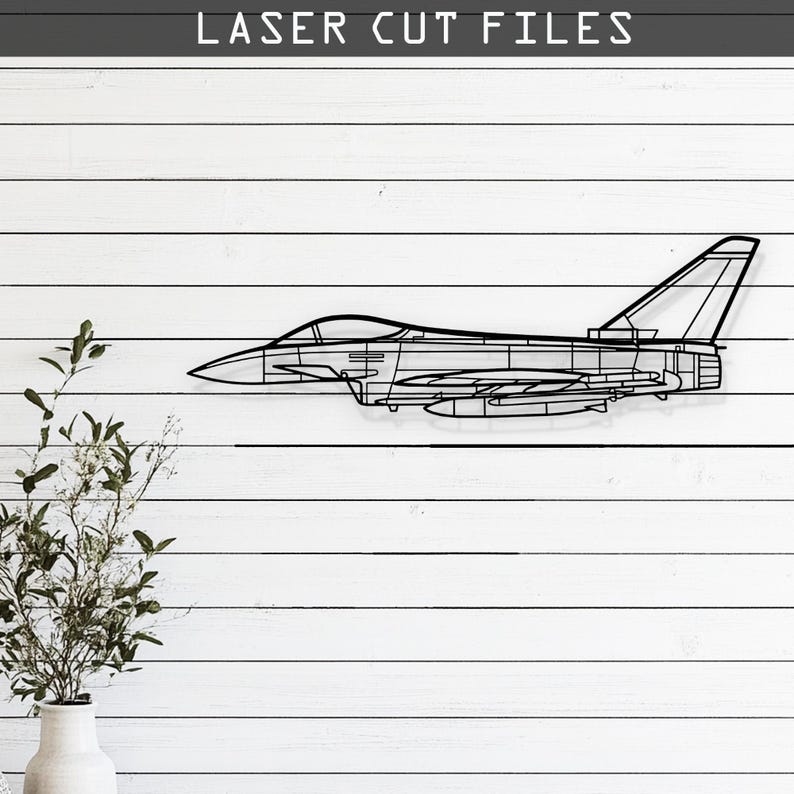 Eurofighter Typhoon Airplane Silhouette Laser Cut Vector Design – SVG ...