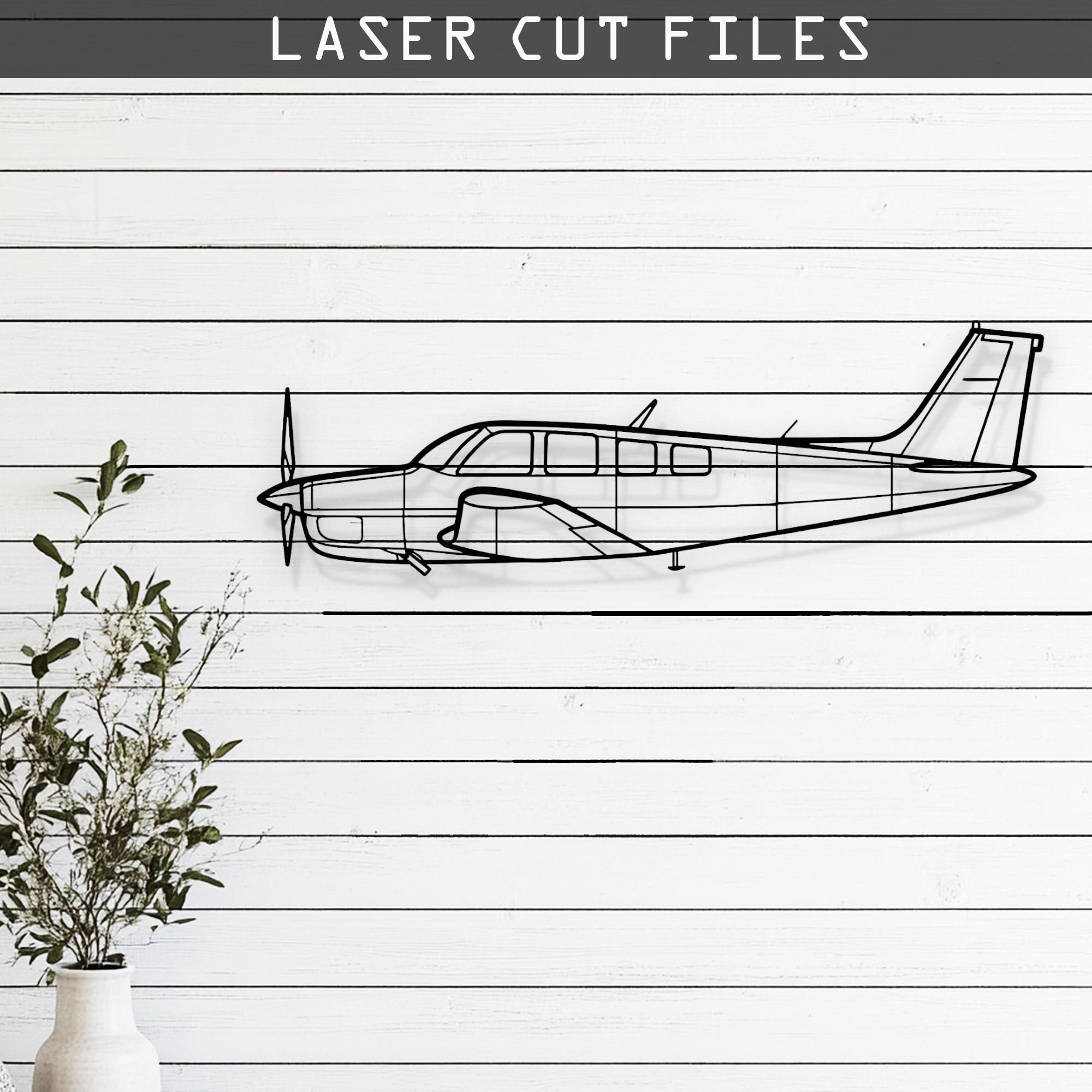 Bonanza A36 Airplane Silhouette Laser Cut Vector Design SVG, DXF, Pdf ...