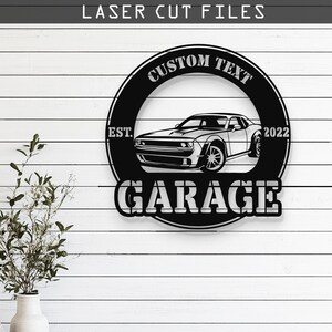 Customizable Garage Sign Silhouette – Laser Cut File for Glowforge, Cricut, CNC, Wall Art ...
