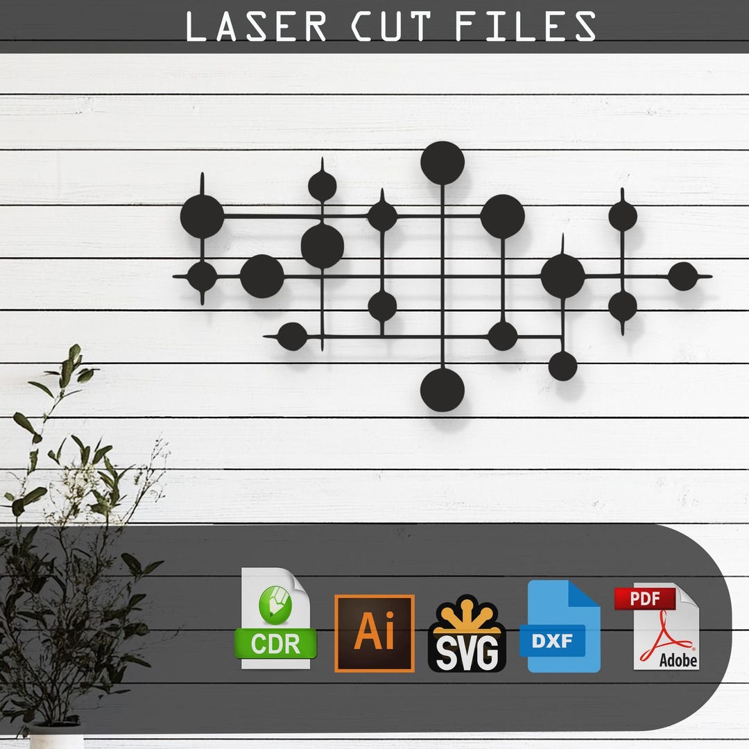 Decorative Circles Laser Cut Vector Design–svg, DXF, Ai, Pdf Files ...