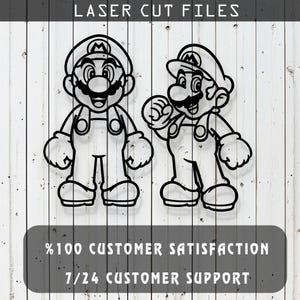 Mario Bros Super Mario Laser Cut, Vector Files– SVG, DXF, Ai, Pdf ...