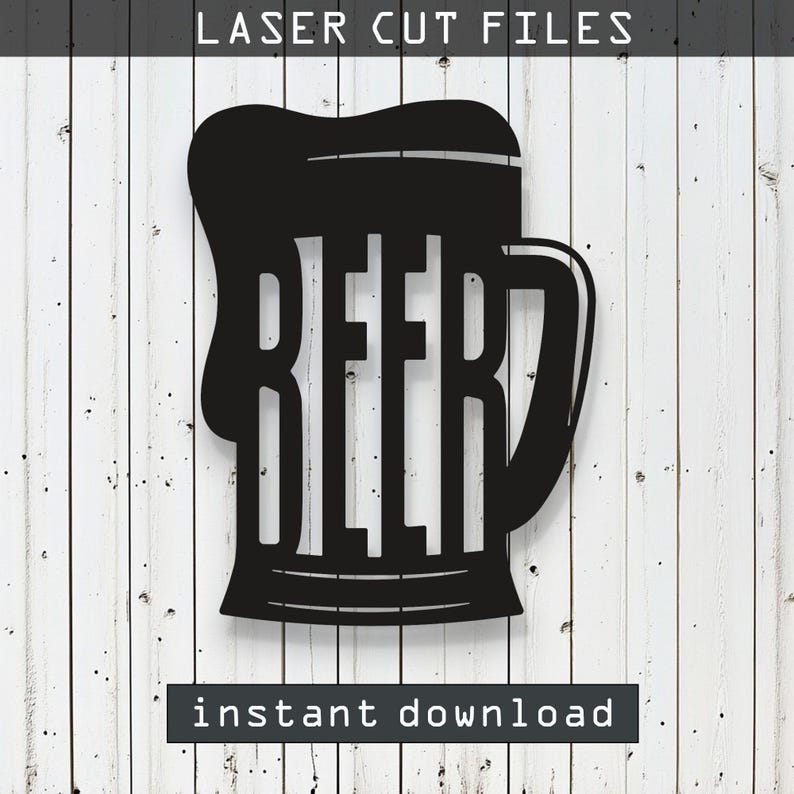 Customizable Beer Laser Cut Vector Design – SVG, DXF, Ai, Pdf Files ...