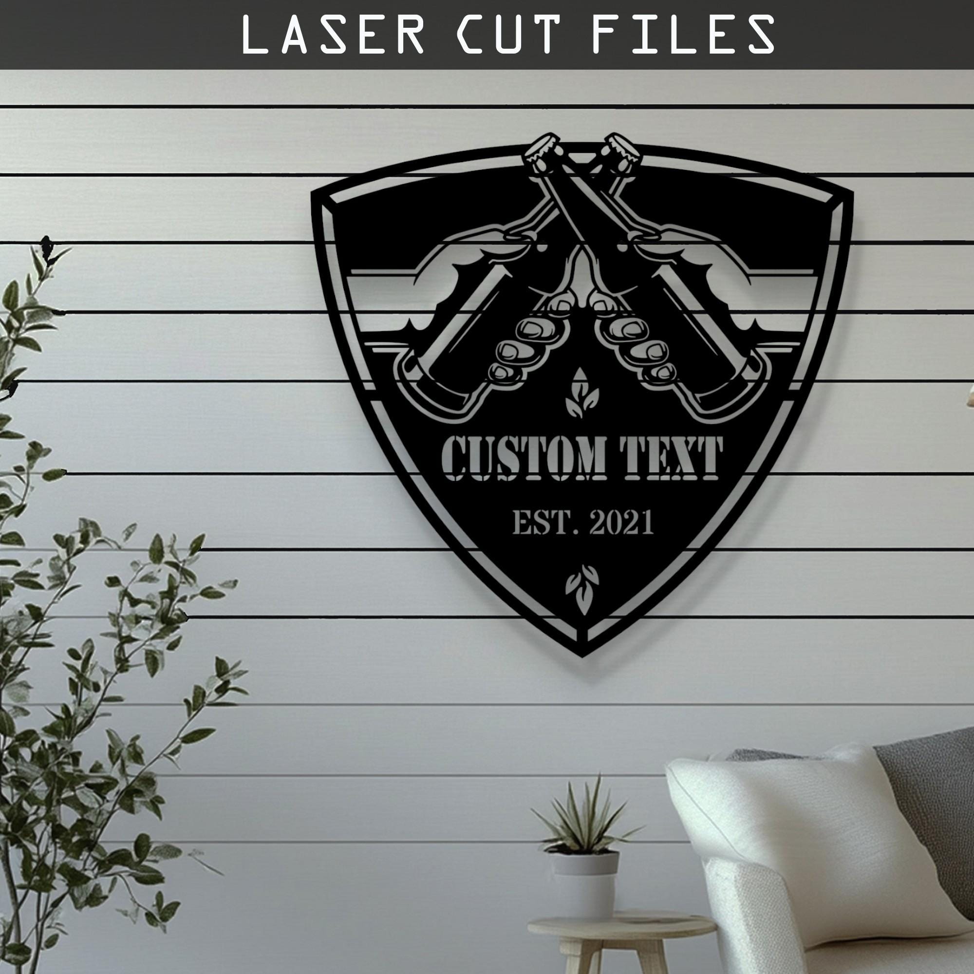 Customizable Bar Sign Laser Cut Vector Files - SVG, DXF, Glowforge ...