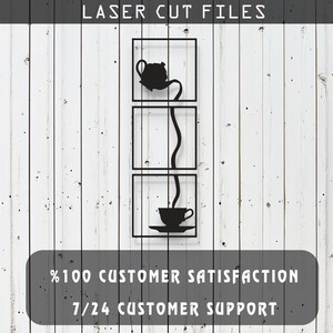 Decorative Coffee Laser Cut Vector Design – SVG, DXF, Ai, Pdf Files for ...
