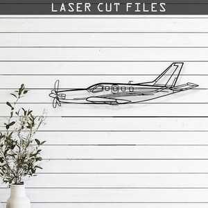 TBM Airplane Silhouette Laser Cut Vector Design – SVG, DXF, Ai, Pdf ...