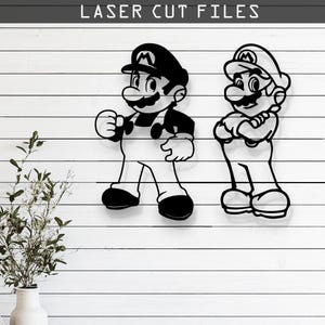 Mario Bros Super Mario Laser Cut, Vector Files– SVG, DXF, Ai, Pdf ...