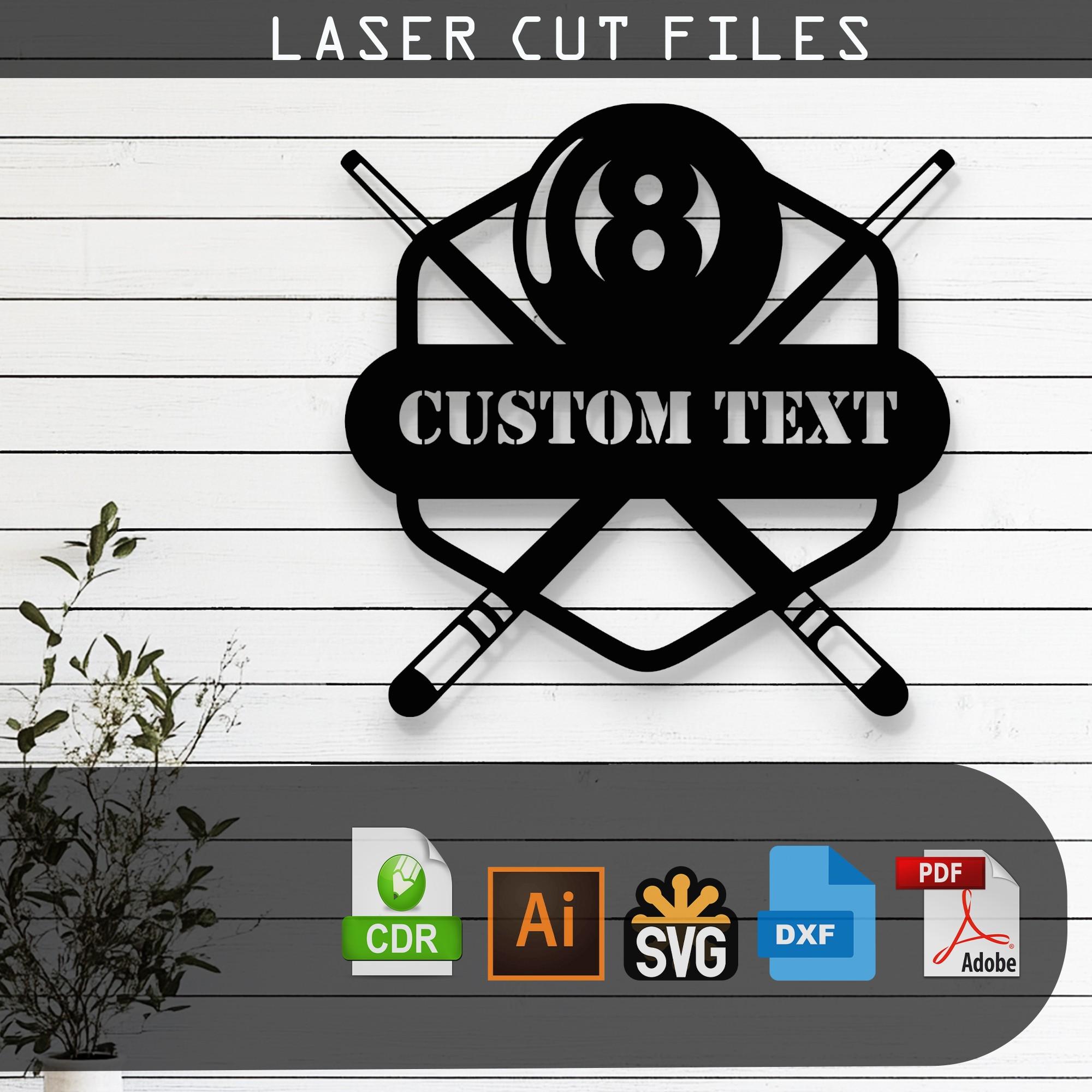 Customizable Billiards Laser Cut Vector Design – SVG, DXF, Ai, Pdf ...