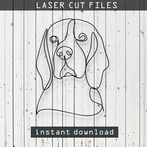 Line Art - Beagle Dog Laser Cut Design – SVG, DXF, Ai, Pdf Files for ...