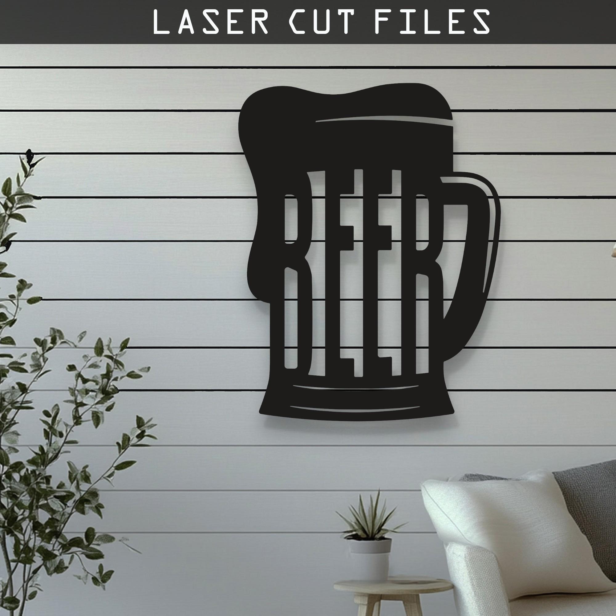 Customizable Beer Laser Cut Vector Design – SVG, DXF, Ai, Pdf Files ...