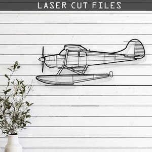 170B Float Airplane Silhouette Laser Cut Vector Design – SVG, DXF Files ...