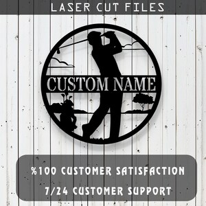 Customizable Golf Laser Cut Vector Files - SVG, DXF, Glowforge, Cricut ...