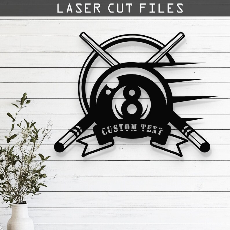Customizable Billiards Laser Cut Vector Design – SVG, DXF, Ai, Pdf ...
