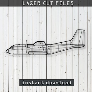 Transall C-160 Airplane Silhouette Laser Cut Vector Design SVG, DXF ...