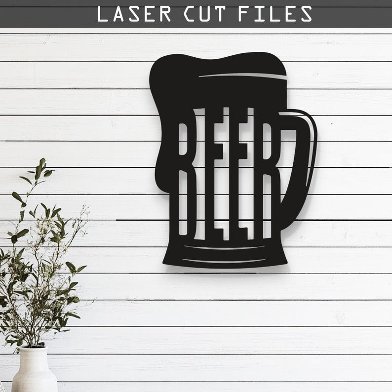 Customizable Beer Laser Cut Vector Design – SVG, DXF, Ai, Pdf Files ...