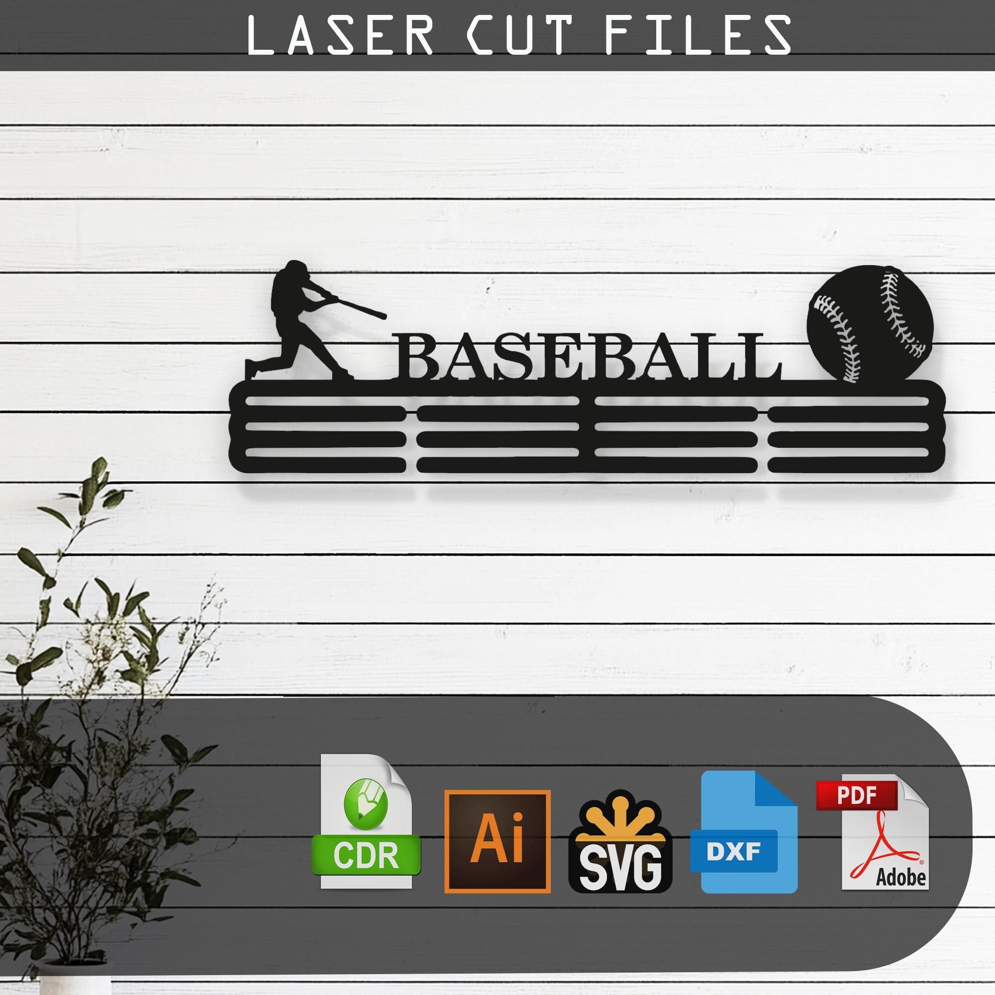 Customizable Baseball Medal Hanger SVG Laser Cut File – Glowforge ...